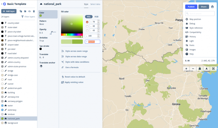 Crear una cartografía de referencia con Mapbox Studio - UNIGIS